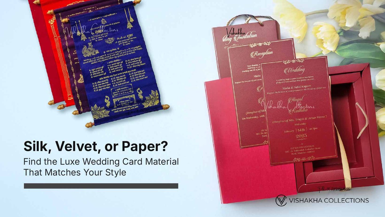 Guide To Wedding Card Material: Silk, Velvet Or Paper – Vishakha ...