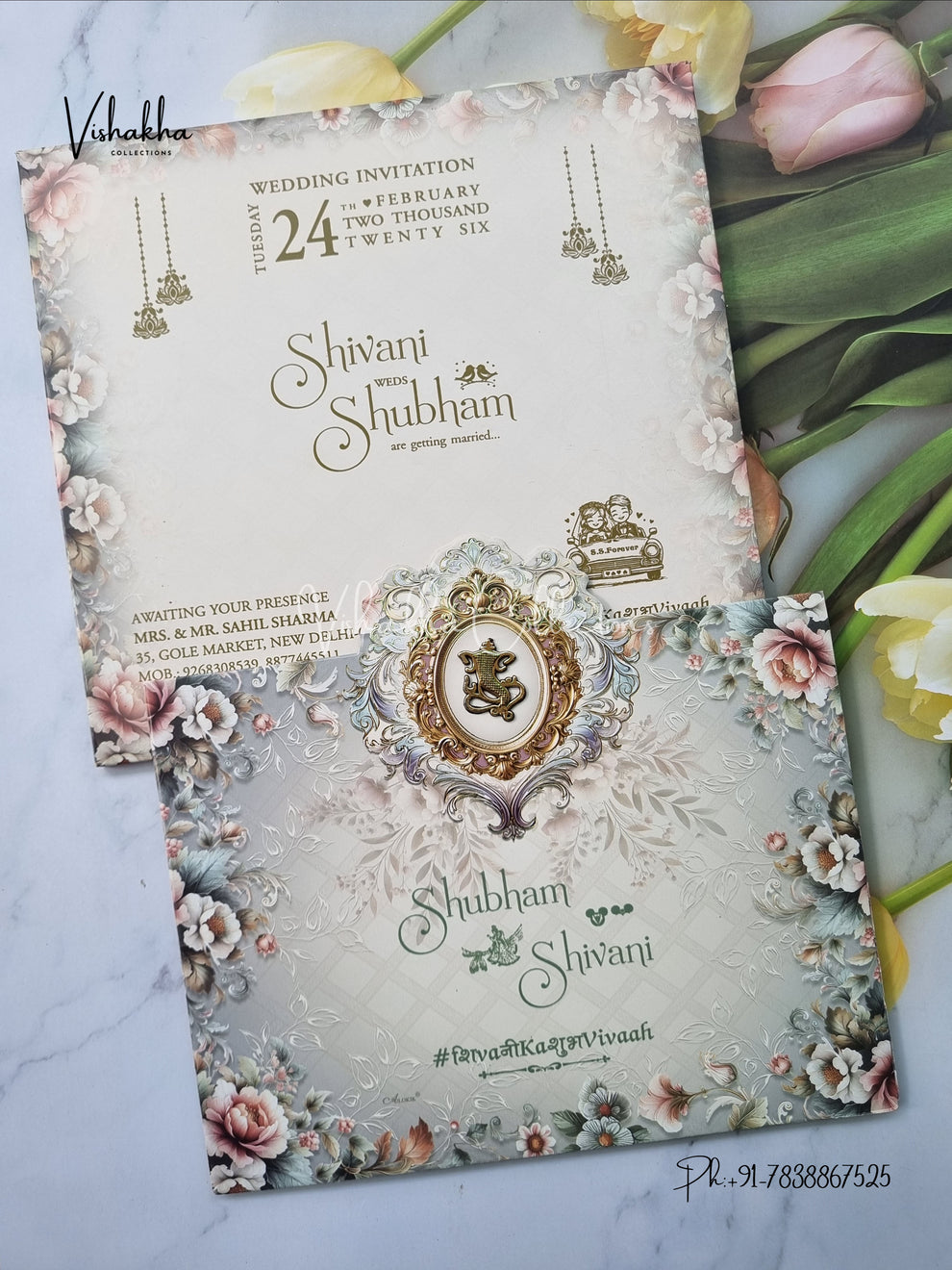 Unique Concept Semi Box Flower Hindu Muslim Christian Sikh invitation ...