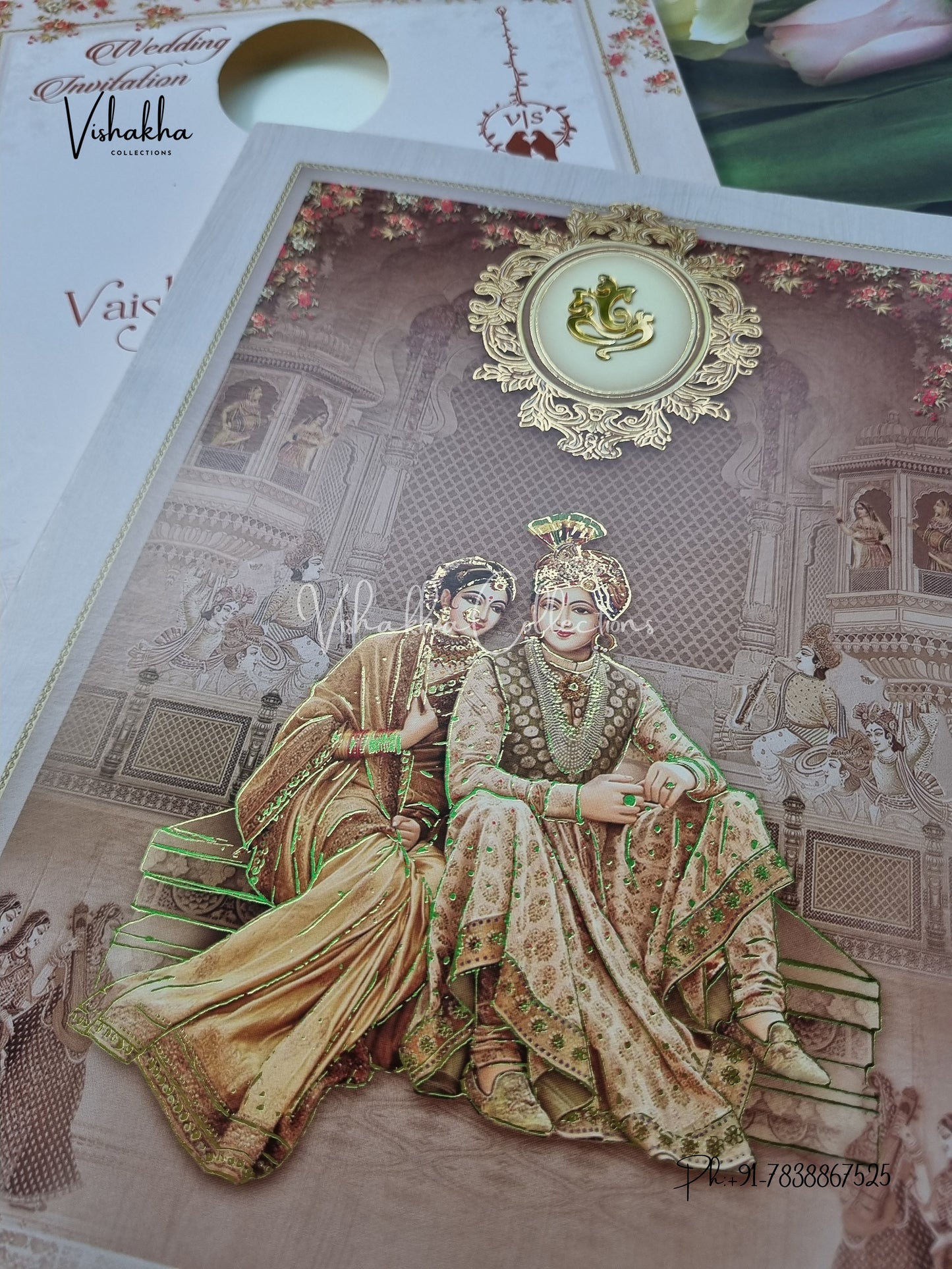 Semi Box Dulah Dulhan Hindu Sikh invitation Cards ATS-5237 – Vishakha ...