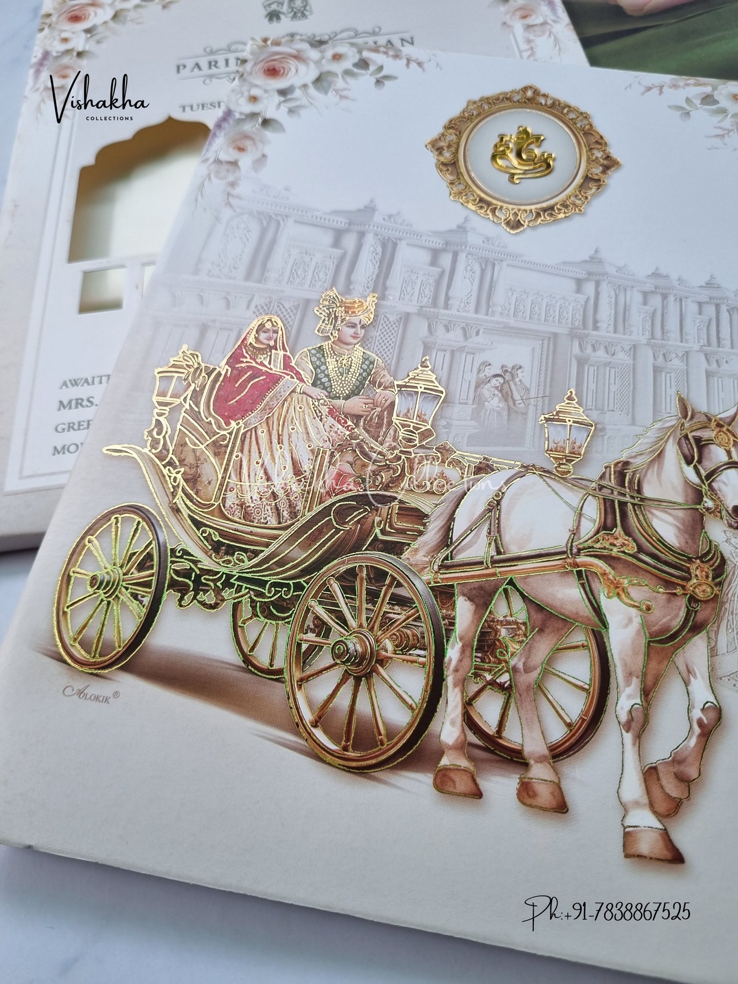 Semi Box Dulah Dulhan Hindu Sikh invitation Cards ATS-5238 – Vishakha ...