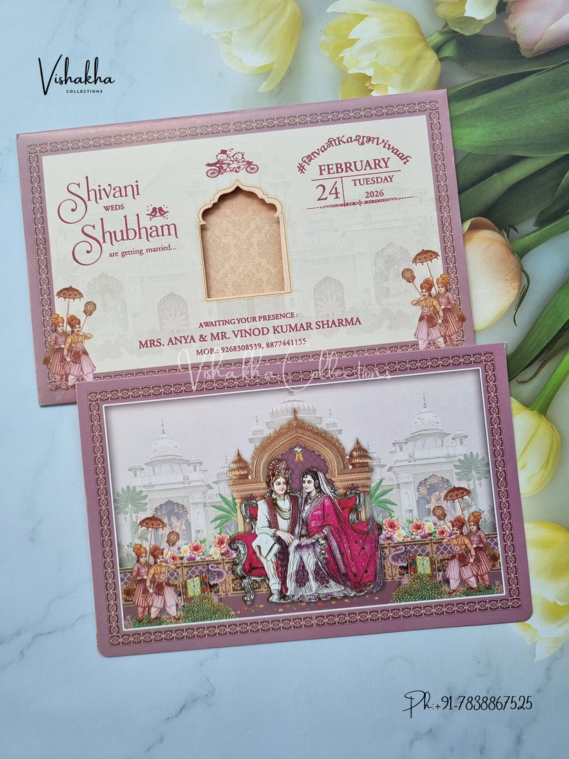 Barat Dulah Dulhan Hindu Sikh invitation Cards ATS-9278 – Vishakha ...
