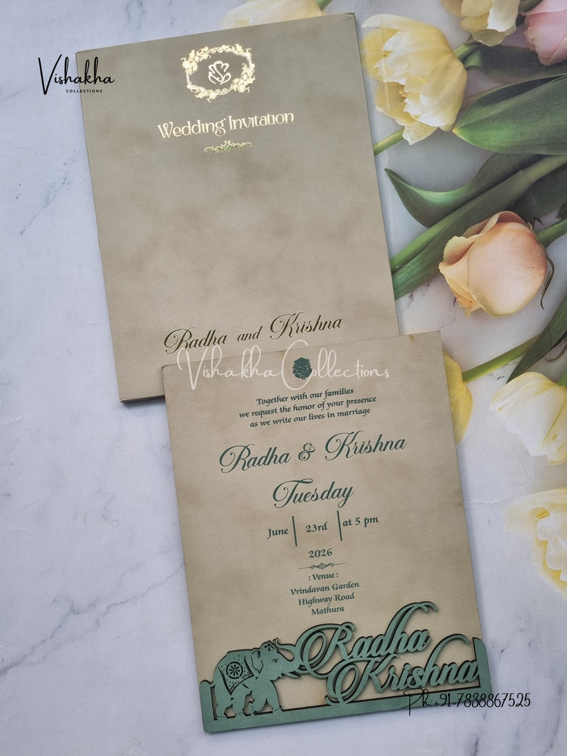 Hathi Hindu Sikh MDF Board Laser Cut Named MDF Laser Cut invitation Ca ...
